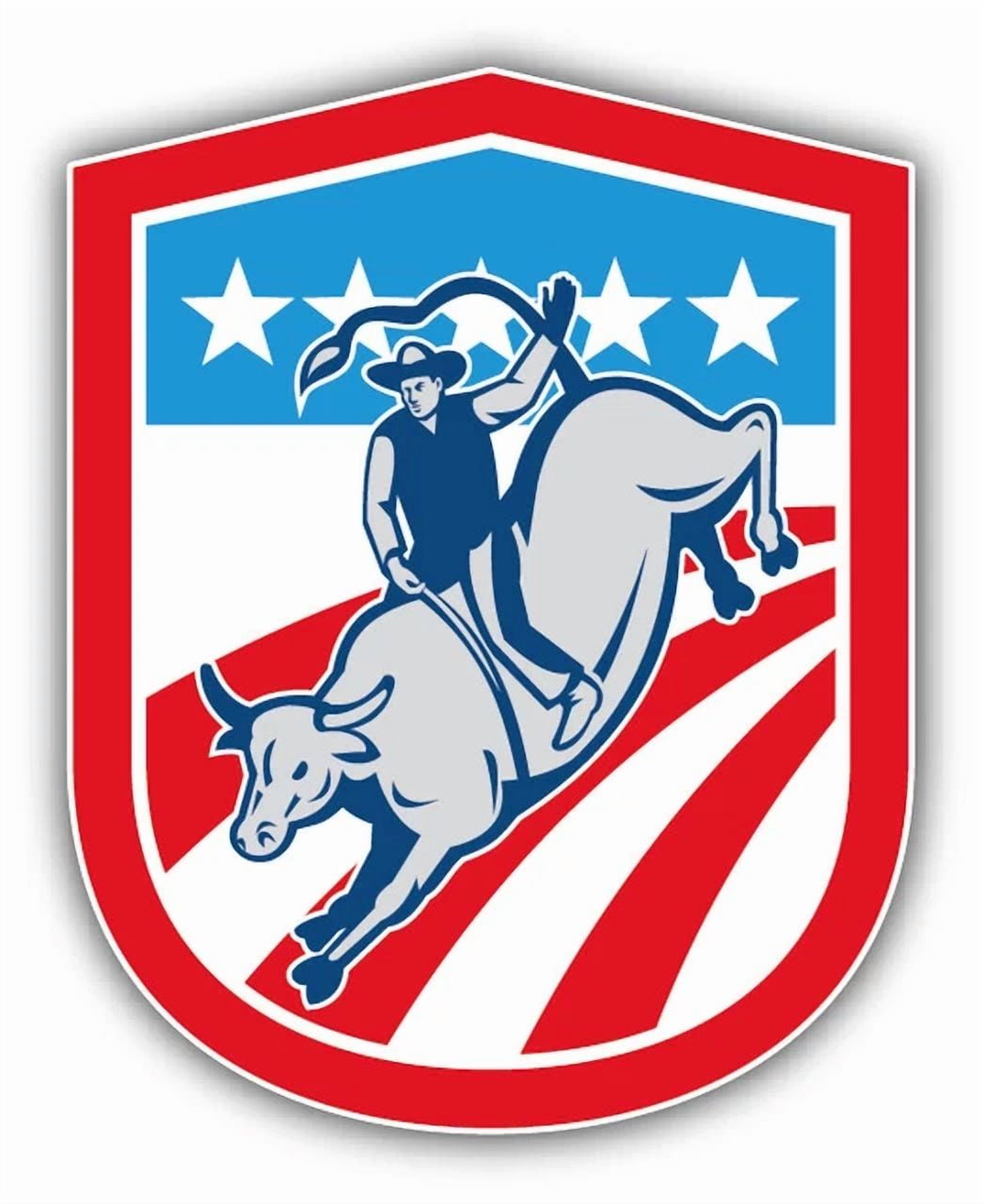 DOPASTICKER Bull Rider Label Car Sticker Phone Decal Water Bottle ...