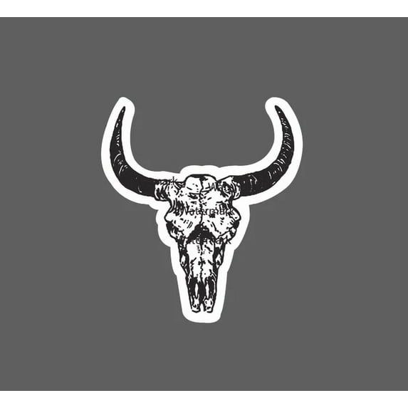 DOPASTICKER Bull Skull Sticker Bones Cow Sticker Phone Sticker, Latop ...