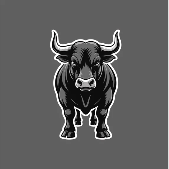DOPASTICKER Bull Sticker Cow Cattle Rodeo Farm Ranch Mean Sticker Phone ...