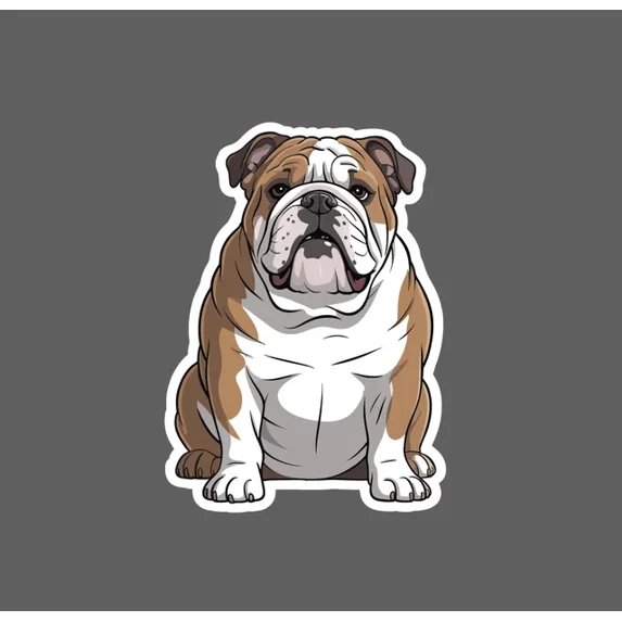 DOPASTICKER Bulldog Sticker Pet Dog Animal Friend Family Sticker Phone ...