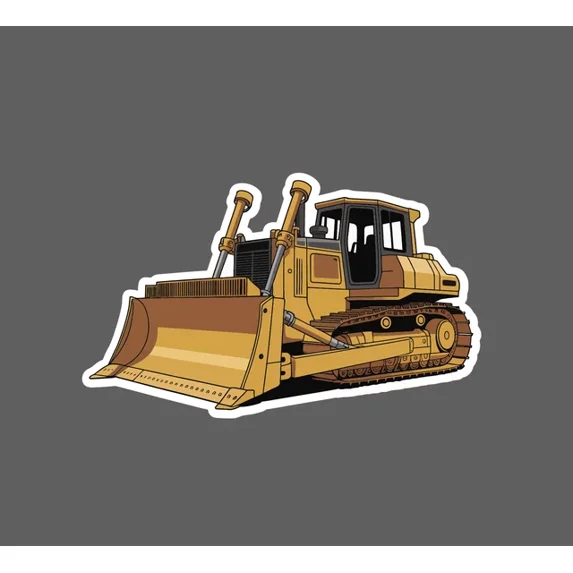 DOPASTICKER Bulldozer Sticker Work Constuction Business Sticker Phone ...