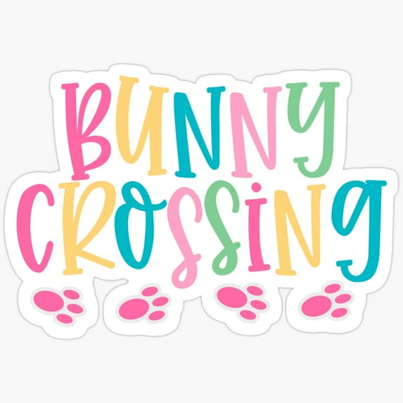 DOPASTICKER Bunny Crossing Sticker, Decorate Laptops, Water Bottles ...