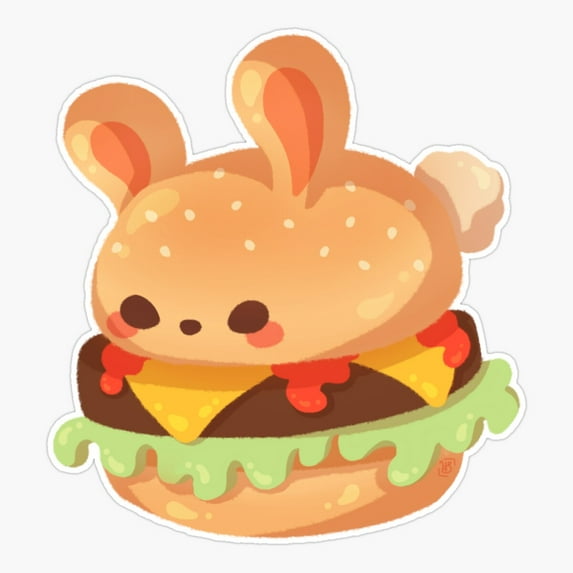 DOPASTICKER Burger Bun Sticker, Phone Sticker Water Bottle Sticker Car ...