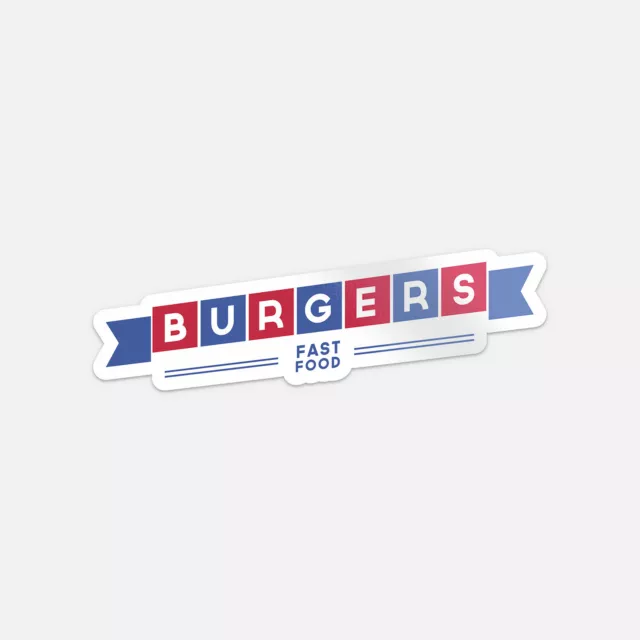 DOPASTICKER Burgers Fast Food Sticker Phone Decal Water Bottle Stickers ...