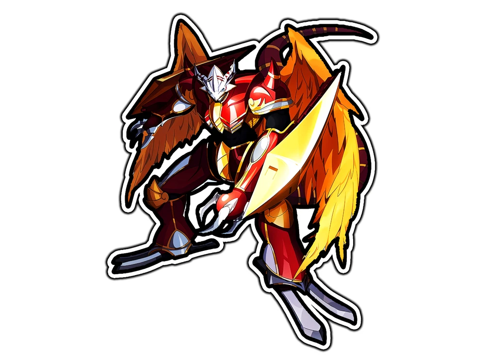 DOPASTICKER Burning Greymon Sticker Decal Phone Decal Water Bottle ...