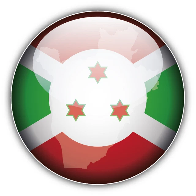DOPASTICKER Burundi Map Flag Sticker Decal Phone Decal Water Bottle ...