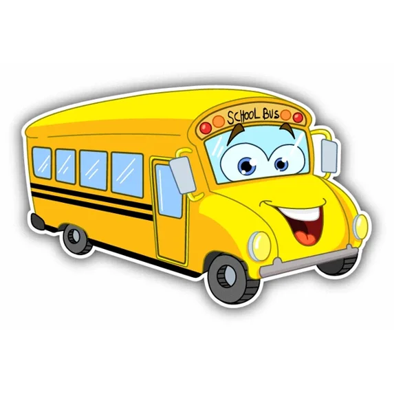 DOPASTICKER Bus Cartoon School Bus Sticker Decal Phone Decal Water ...