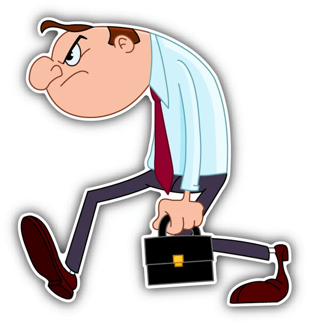 DOPASTICKER Businessman Disappointed Cartoon Sticker Decal Phone Decal ...