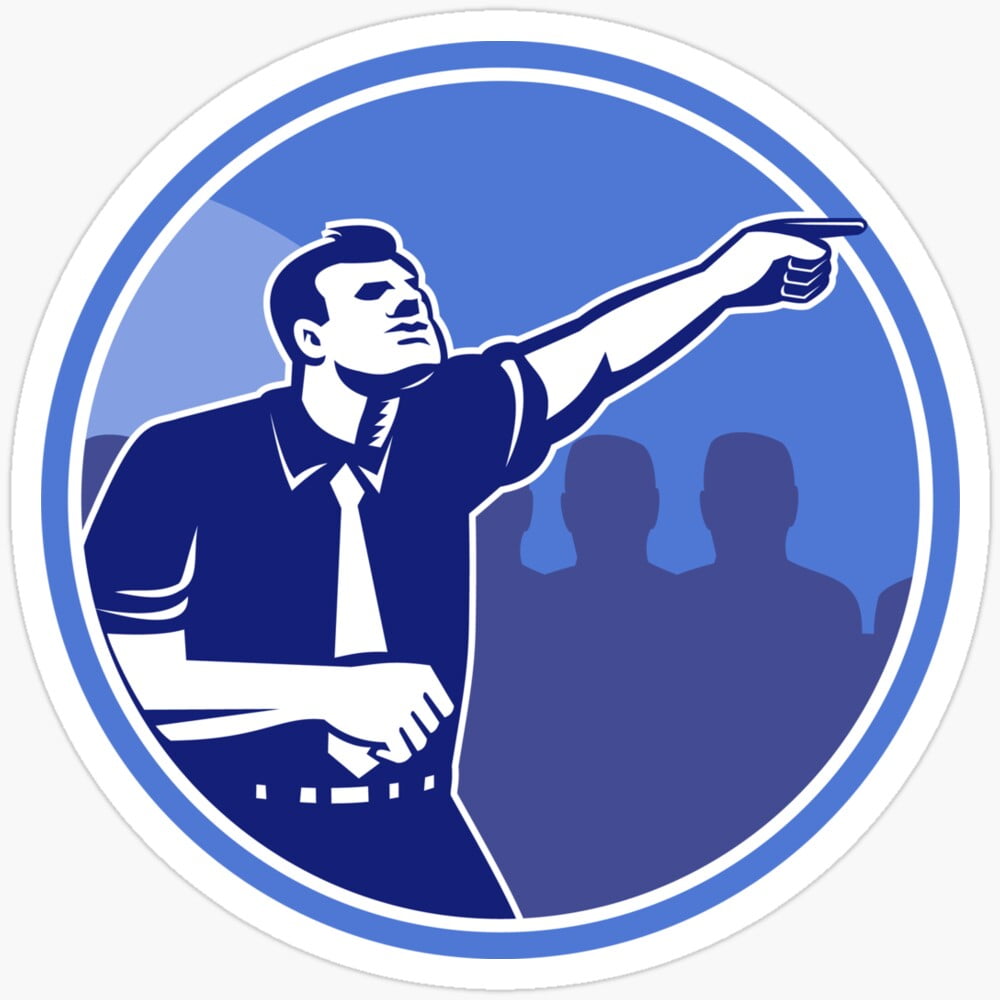 DOPASTICKER Businessman Pointing Forward Sticker Phone Decal Water ...