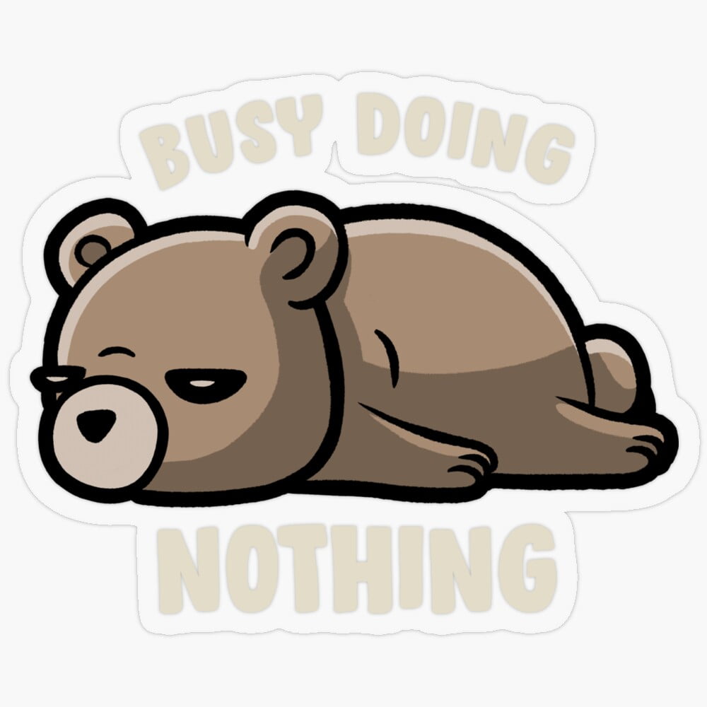 DOPASTICKER Busy Doing Nothing Cute Lazy Gift Decorative Laptop, Phone ...