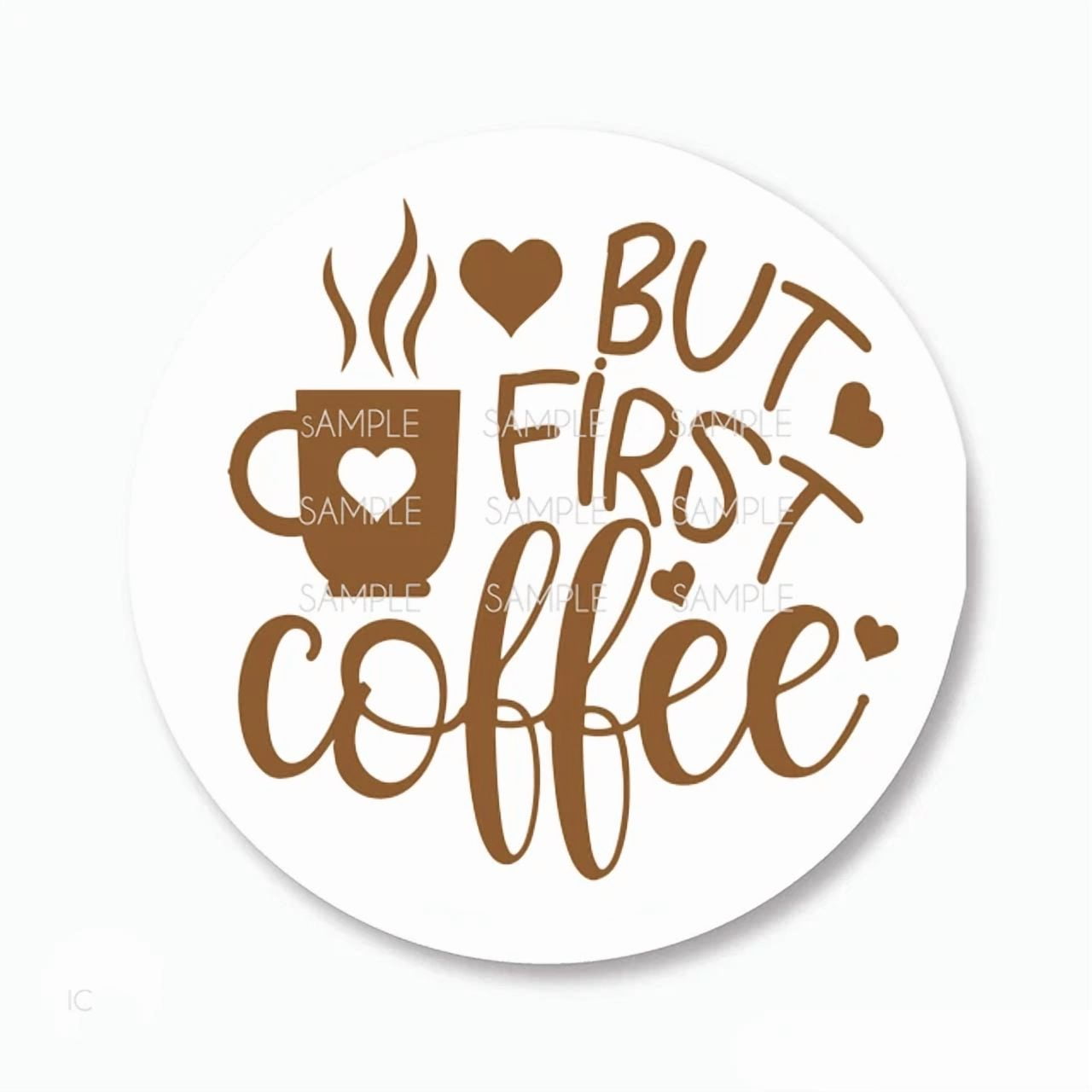 DOPASTICKER But First Coffee Scrapbook Stickers Phone Decal Water ...