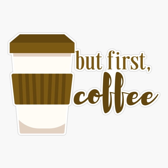 DOPASTICKER But First, Coffee Sticker, Phone Sticker Water Bottle ...