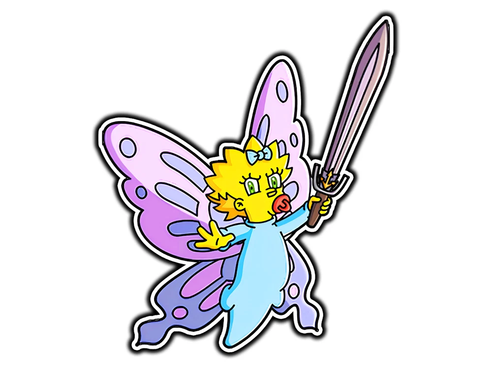 DOPASTICKER Butterfly Maggie Sticker Decal Phone Decal Water Bottle ...