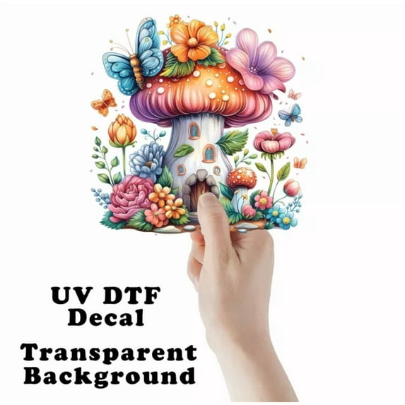 DOPASTICKER Butterfly Mushroom Fairy House Sticker - Design Preview ...