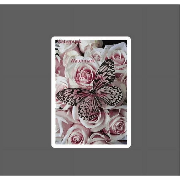 DOPASTICKER Butterfly Pink Floral Decorative Laptop, Phone Stickers ...