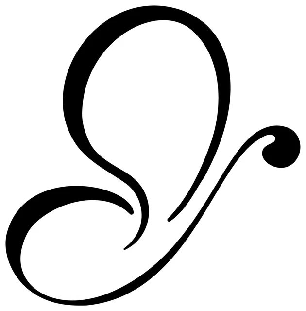 DOPASTICKER Butterfly Sticker Decal Calligraphy Pretty Swirl Change ...