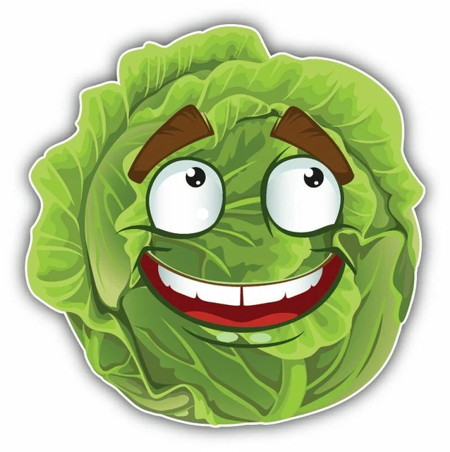 DOPASTICKER Cabbage In Hope Smile Cute Cartoon Sticker Design Phone ...
