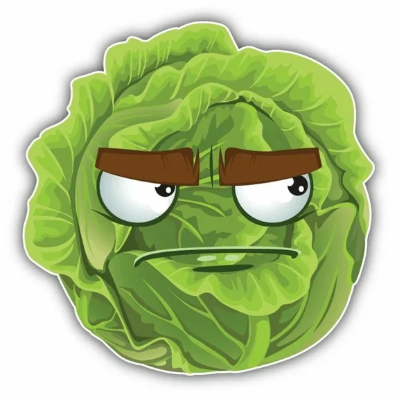 DOPASTICKER Cabbage Vindictive Smile Cute Cartoon Sticker Design Phone ...