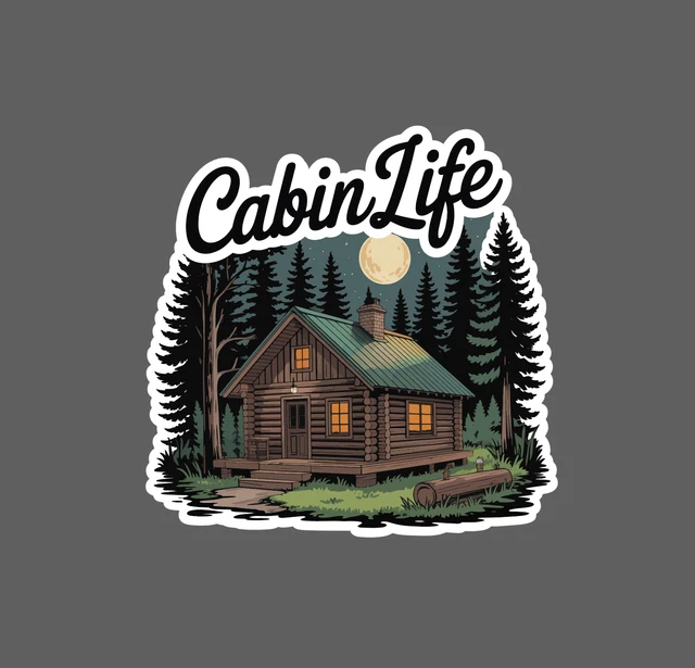 DOPASTICKER Cabin Life Sticker Nature Wildlife Woods Sticker Phone ...