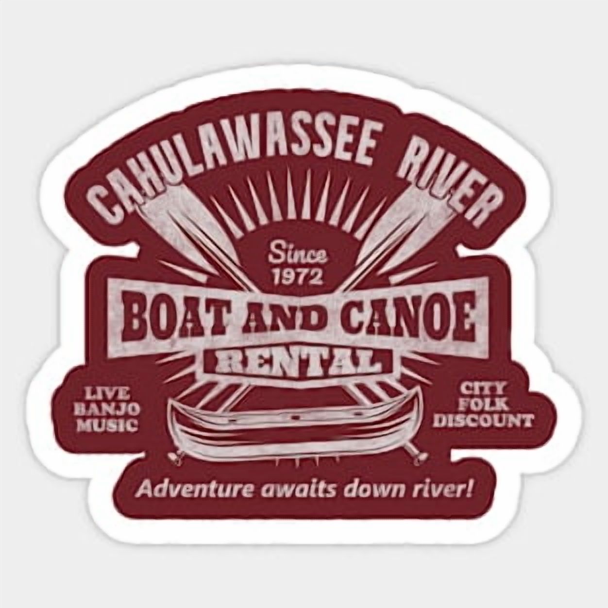 DOPASTICKER Cahulawassee River Boat And Canoe Rental Decorative Laptop ...