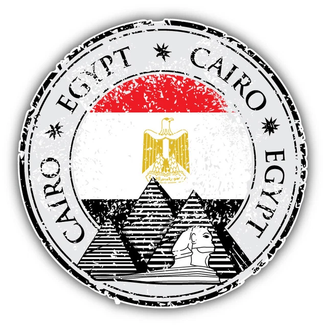 DOPASTICKER Cairo Egypt Flag Sticker Decal Phone Decal Water Bottle ...