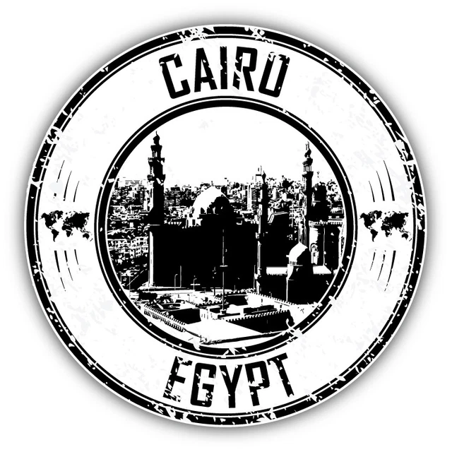 DOPASTICKER Cairo Egypt Grunge Rubber Travel Sticker Decal Phone Decal ...