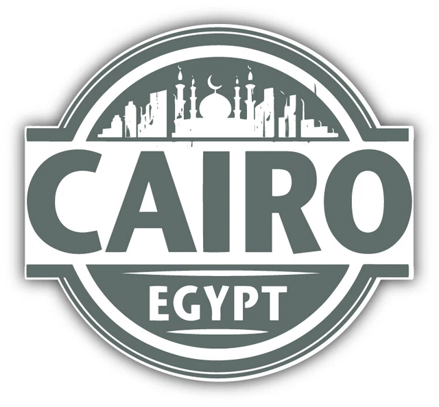 DOPASTICKER Cairo Egypt Skyline Label Sticker Decal Phone Decal Water ...