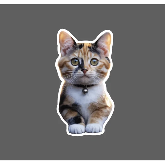 DOPASTICKER Calico Cat Sticker Kitten Feline Pet Animal Friend Sticker ...