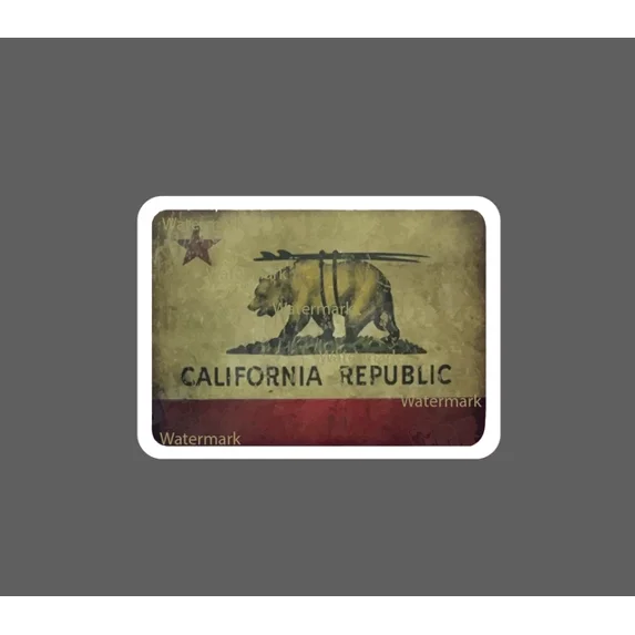 DOPASTICKER California Grizzly Sticker Surfer Sticker Phone Sticker ...