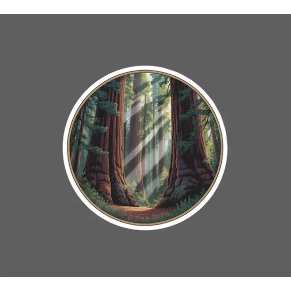DOPASTICKER California Redwoods Sticker Trees Cali Nature Sticker Phone ...
