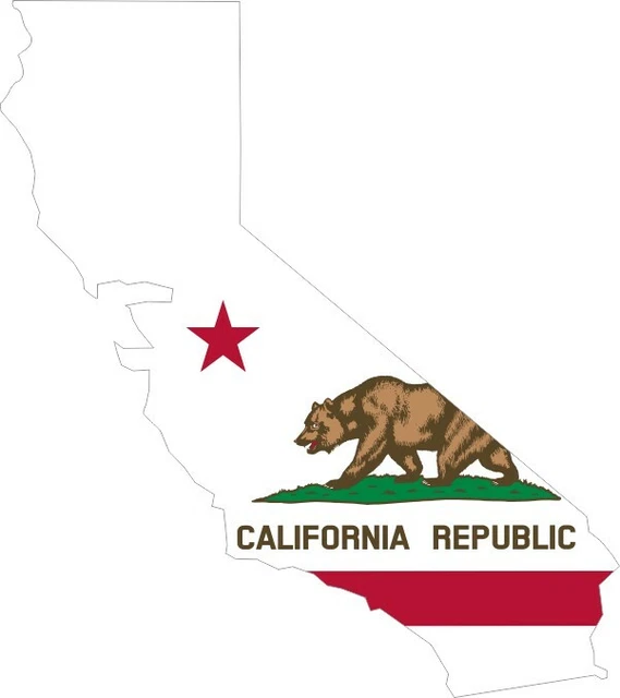 DOPASTICKER California State Flag Sticker Phone Sticker, Latop Sticker ...