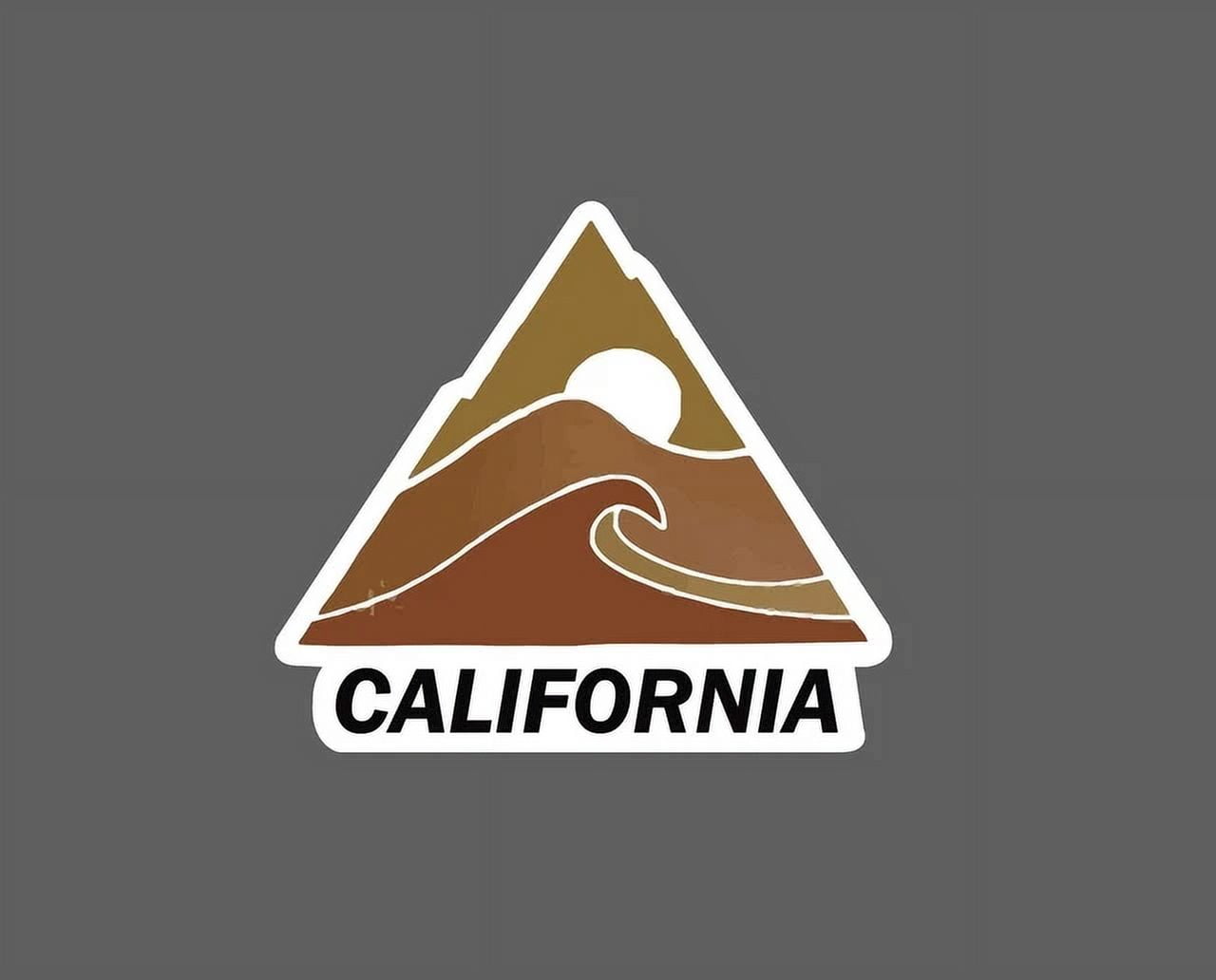 DOPASTICKER California Sticker Triangle Waves State Beach Tropical ...