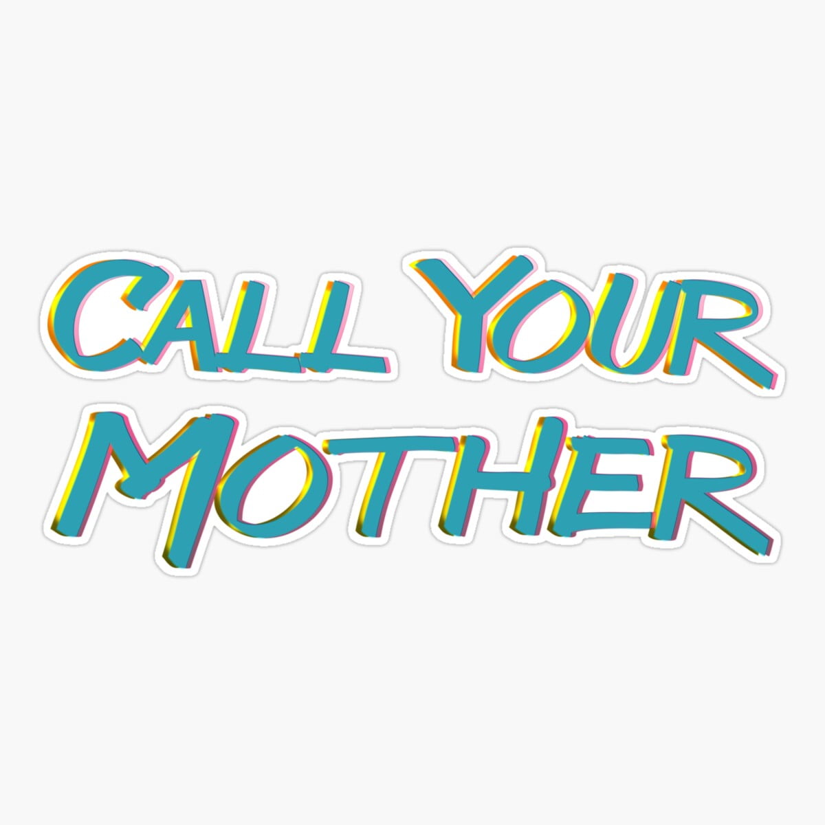 DOPASTICKER Call Your Mother Sticker, Phone Sticker Water Bottle ...