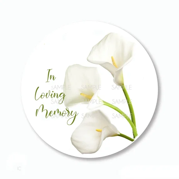 DOPASTICKER Calla Lilies In Loving Memory Scrapbook Stickers Phone ...