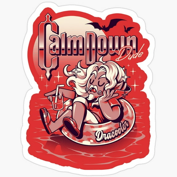 DOPASTICKER Calm Down Perfect Gift Everyone Phone Decal Water Bottle ...