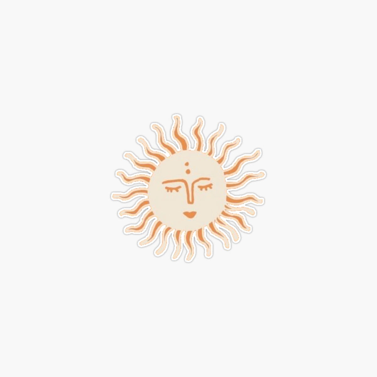 DOPASTICKER Calm Sun Sticker, Phone Sticker Car Stickers, Birthday Gift ...