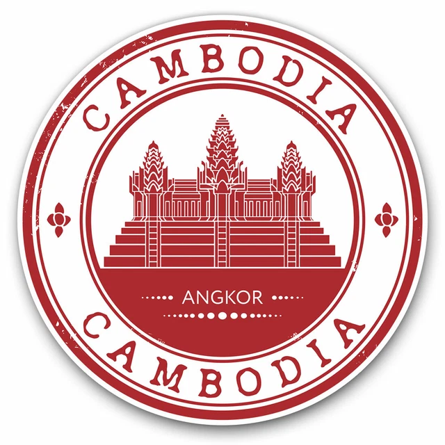 DOPASTICKER Cambodia Angkor Architecture Travel Cool Gift Decorative ...