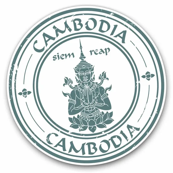 DOPASTICKER Cambodia Phnom Penh Temple Travel Cool Gift Decorative ...