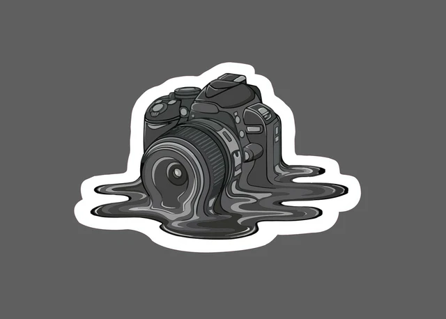 DOPASTICKER Cameras Sticker Melting Photo Travel Photography Sticker ...