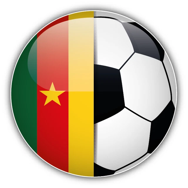 DOPASTICKER Cameroon Flag Soccer Ball Sticker Decal Phone Decal Water ...