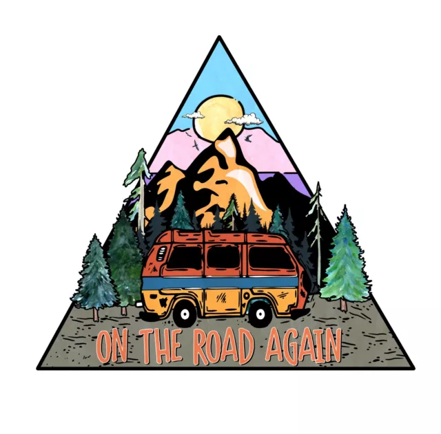 DOPASTICKER Camper Sticker On The Road Again Family Hike Travel ...