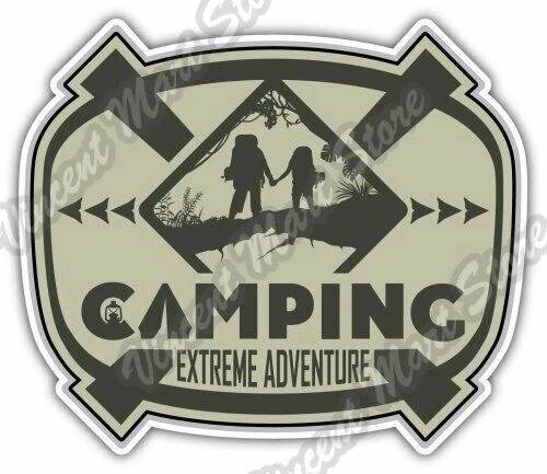 DOPASTICKER Camping Extreme Adventure Outdoor Mountain Car Sticker ...