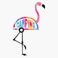 DOPASTICKER Camping Flamingo Cute Pink Flamingo Animal Lover Sticker ...