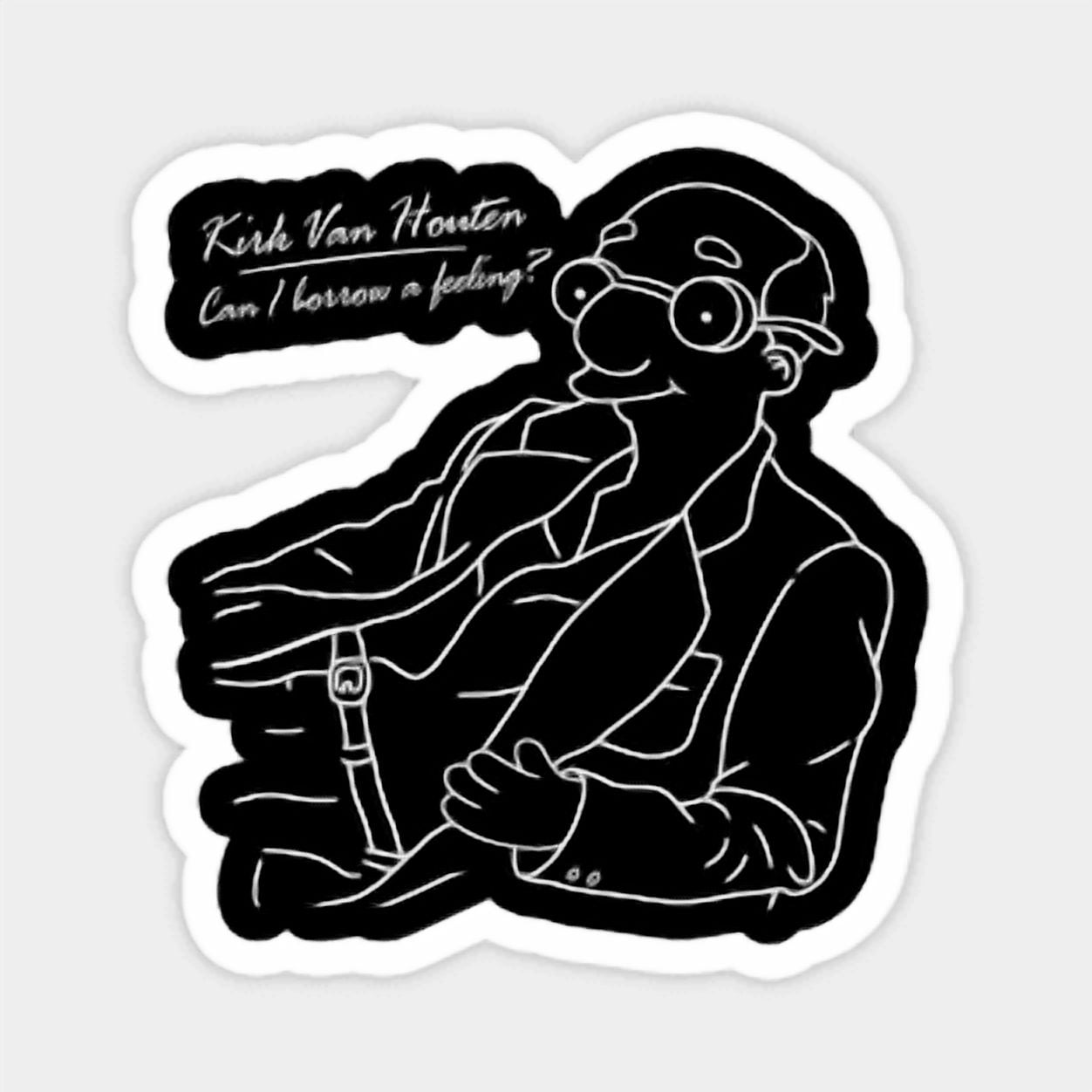 DOPASTICKER Can I Borrow A Feeling? - Outline Black Decorative Laptop ...