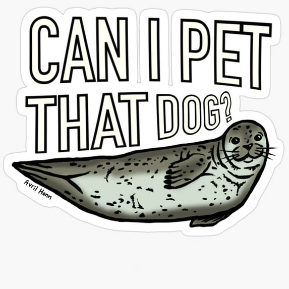 DOPASTICKER Can I Pet That Dog? Sticker, Waterproof Sticker For Pet ...