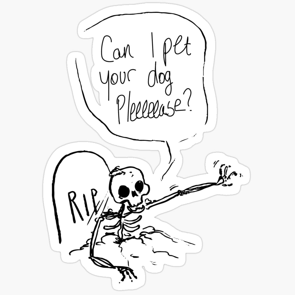 DOPASTICKER Can I Pet Your Dog Please? Sticker, Waterproof Sticker For ...