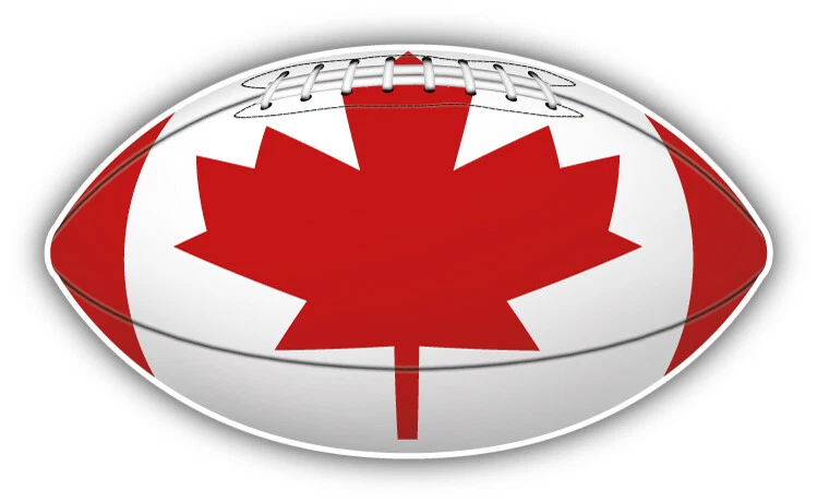 DOPASTICKER Cana.Da Flag Football Ball Car Bumper Sticker Decal Gift ...