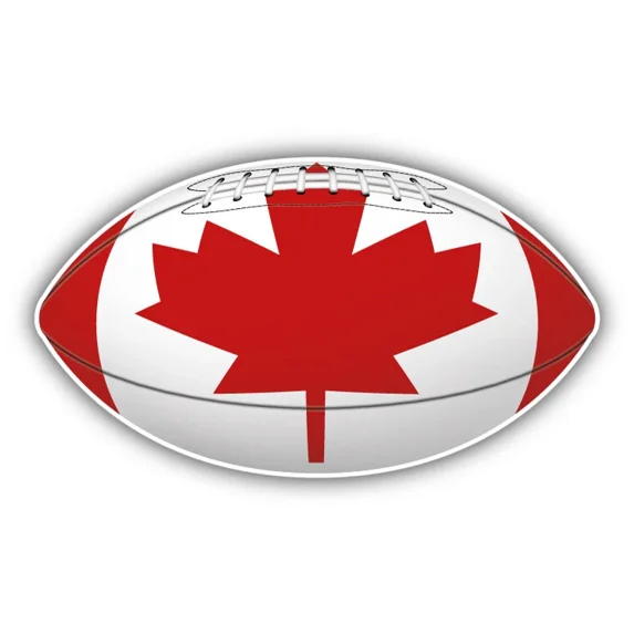 DOPASTICKER Cana.Da Flag Football Ball Car Bumper Sticker Decal Gift ...