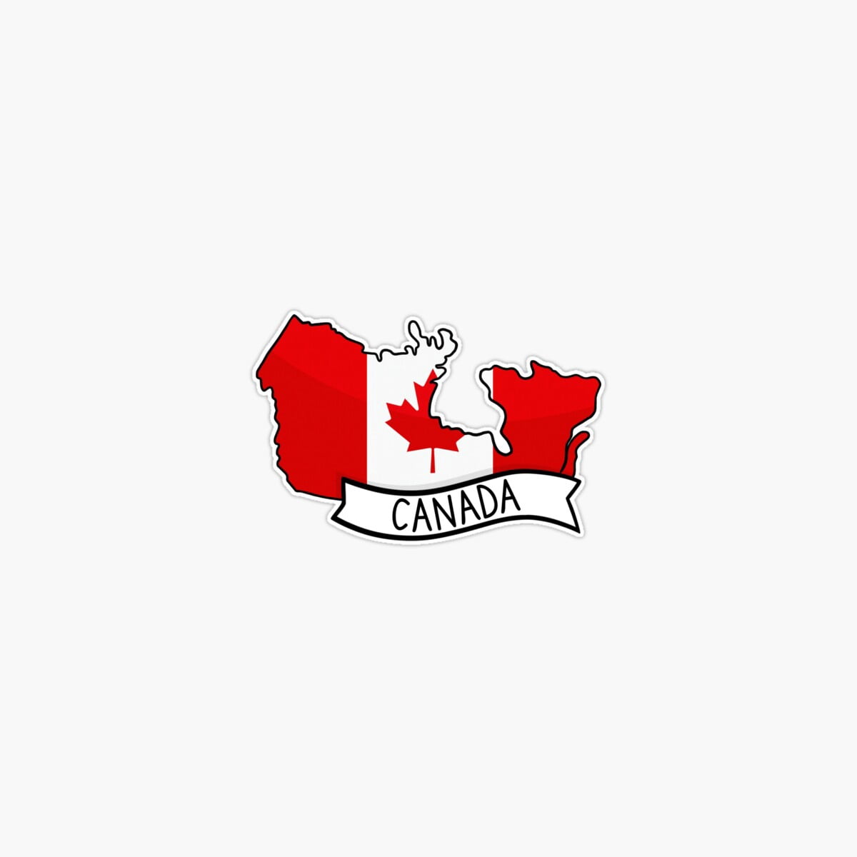 DOPASTICKER Cana.Da Flag Map Sticker, Phone Sticker Car Stickers ...