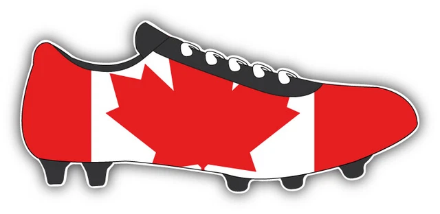 DOPASTICKER Canada Flag Soccer Cleats Sticker Decal Phone Decal Water ...